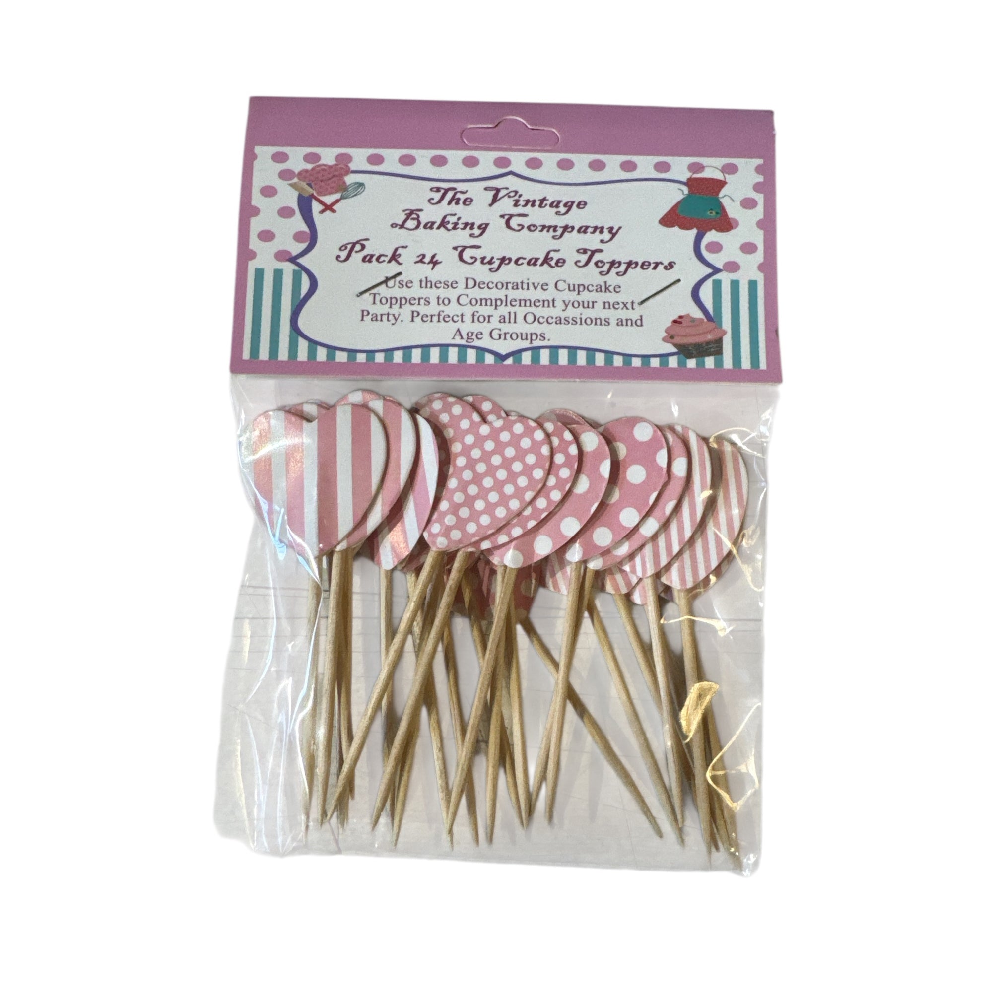 High Tea Party Pink Cupcakes or Cupcake Toppers Pack of 24 - too cute ...