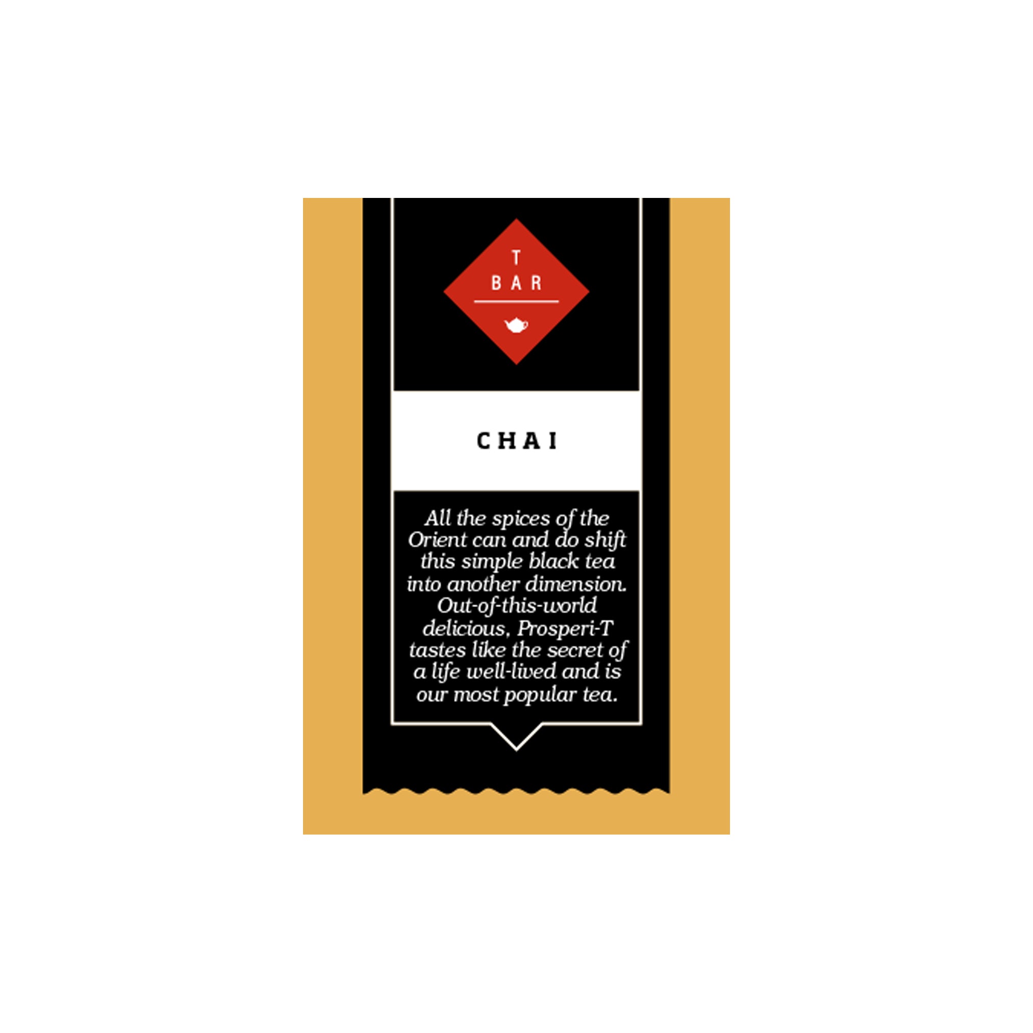 Chai Black Tea - Paper Tea Bags 10pk – T BAR TEA
