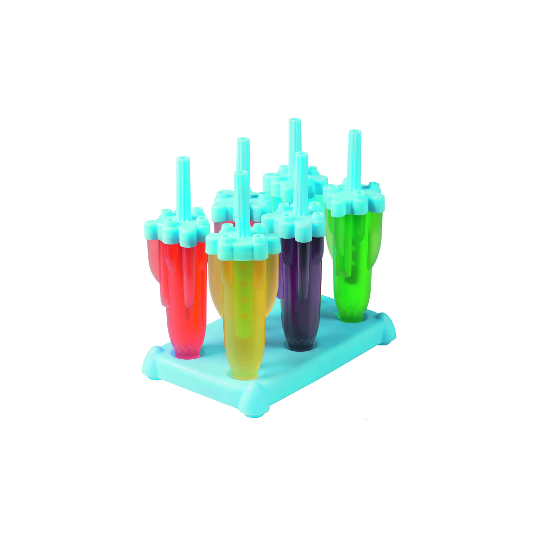 Ice Block Moulds & Refillable Ice Pop Sticks - Assorted Styles & Colou ...
